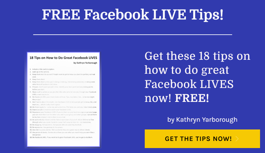 Facebook LIVES Tips